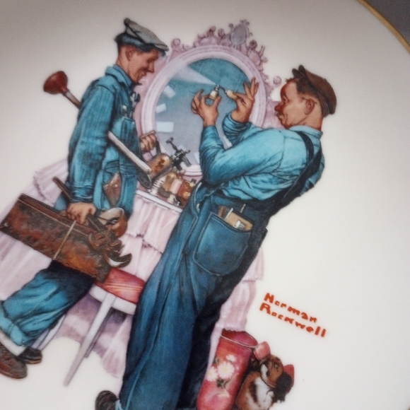 Norman Rockwell | Other | Norman Rockwell Plumbers Plate | Poshmark